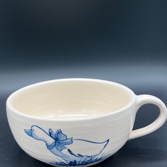 Dining | Vintage Stoneware Bowlmug Goose With Blue Bows Possibly Casey ...